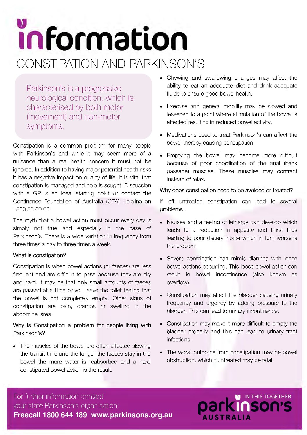 Information-Sheet-2.14-Constipation-and-Parkinsons | Parkinsons NSW
