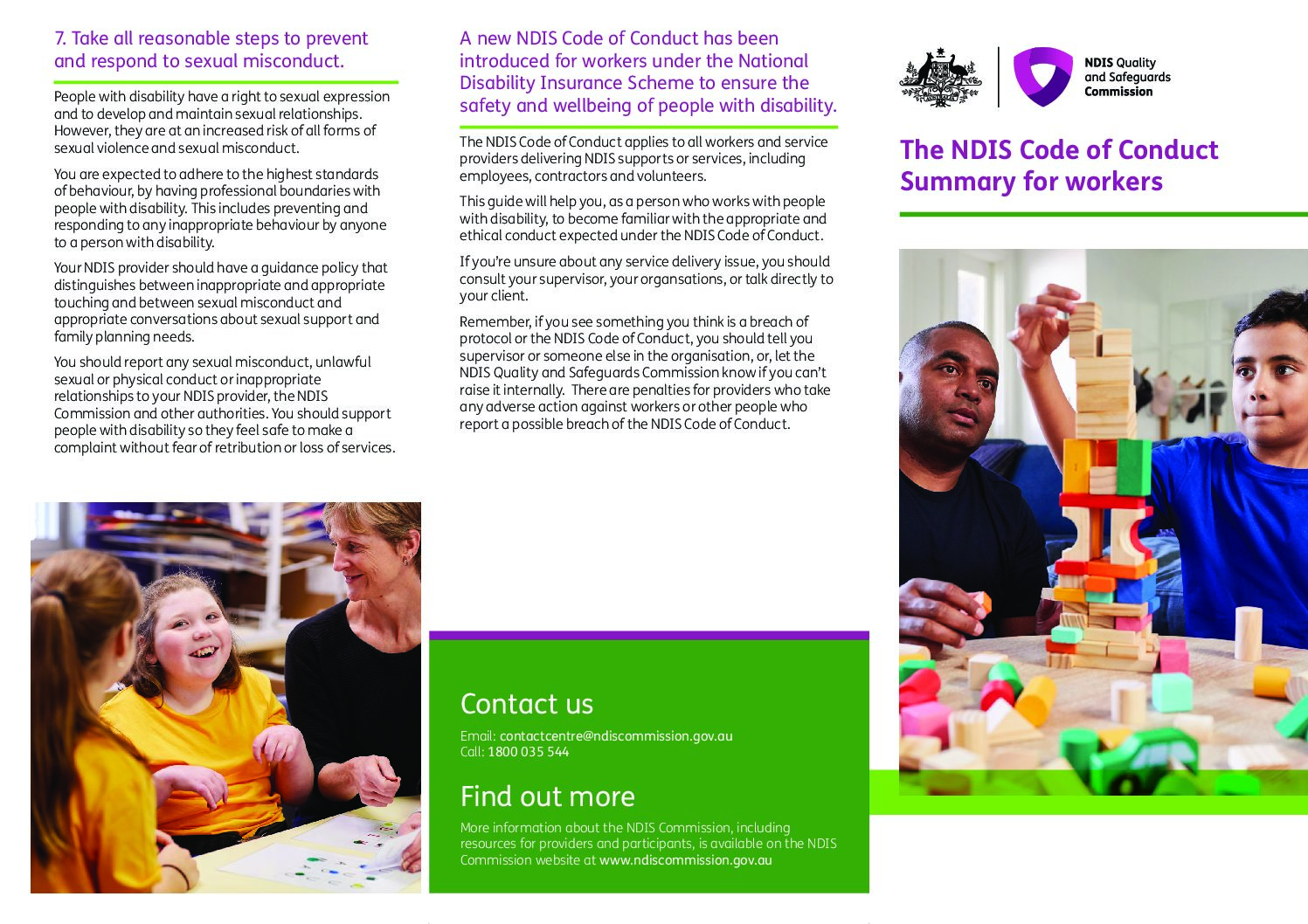 EXTRA TOOLKIT ndis-code-conduct-summary-workers-ov | Parkinsons NSW