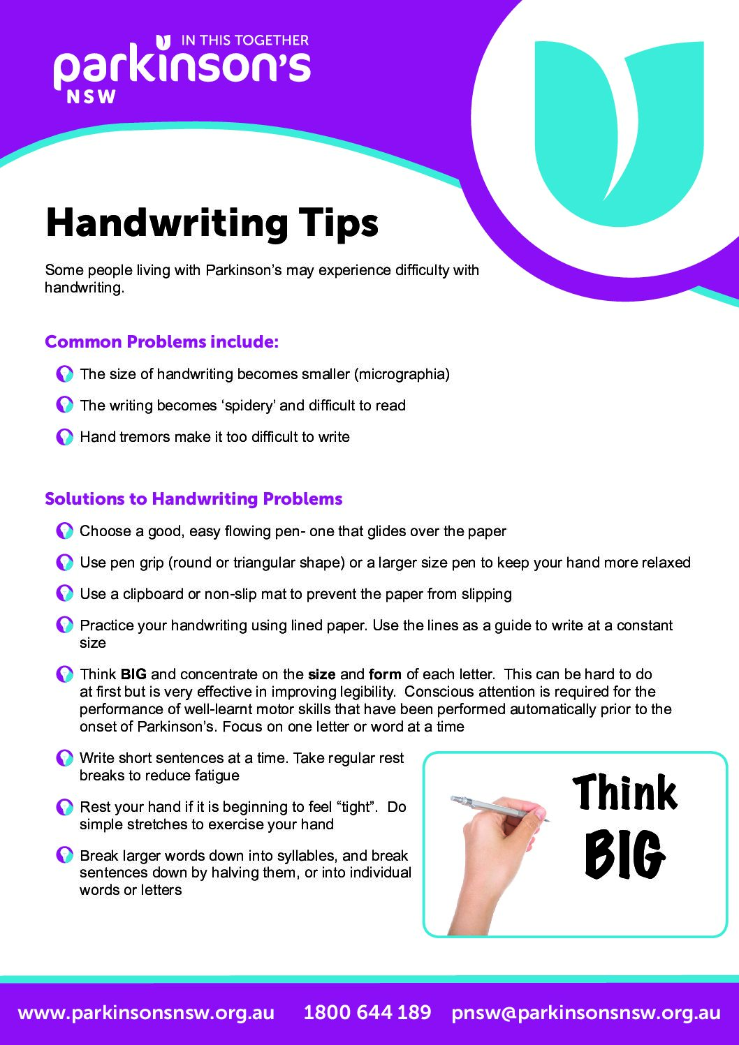 Parkinsons-Handwriting-Tips-V1 | Parkinsons NSW Parkinsons-Handwriting-Tips-V1 | Parkinsons NSW